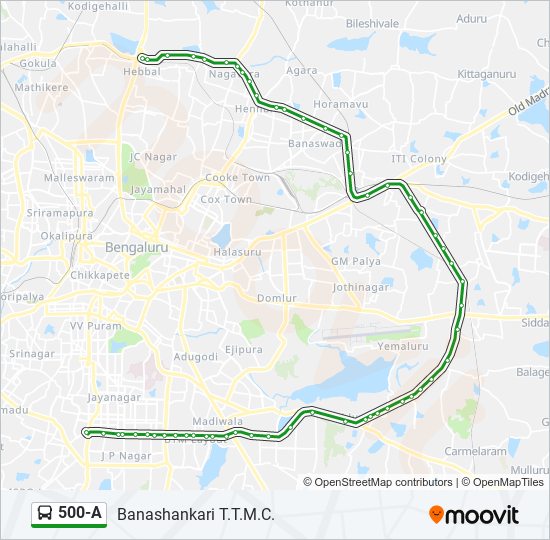 500a Route: Schedules, Stops & Maps - Banashankari T.T.M.C. (Updated)