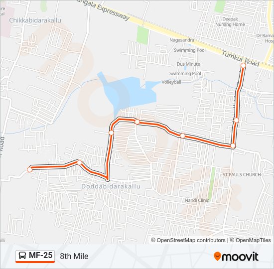 mf25 Route: Schedules, Stops & Maps - 8th Mile (Updated)