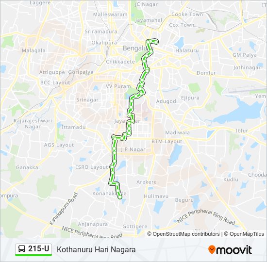 215u Route: Schedules, Stops & Maps - Kothanuru Hari Nagara (Updated)