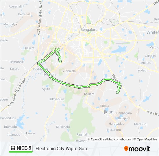 nice5 Route: Schedules, Stops & Maps - Electronic City Wipro Gate (Updated)