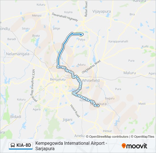 KIA8D Route: Schedules, Stops & Maps - Kempegowda International Airport ...