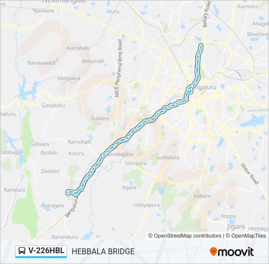 V226HBL Route: Schedules, Stops & Maps - HEBBALA BRIDGE (Updated)
