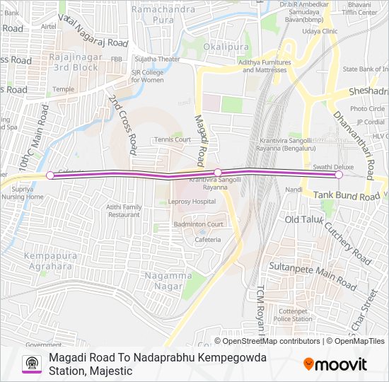 purple Route: Schedules, Stops & Maps - Nadaprabhu Kempegowda Station ...