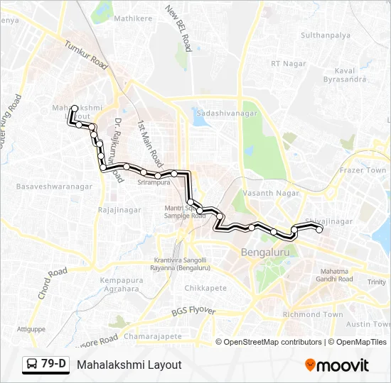 79D Route: Schedules, Stops & Maps - Mahalakshmi Layout (Updated)