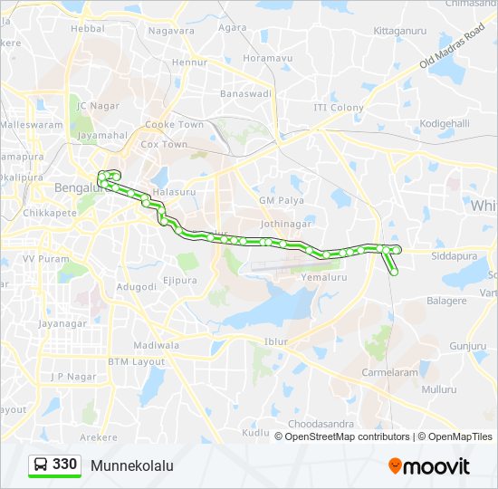 330 Route: Schedules, Stops & Maps - Munnekolalu (Updated)