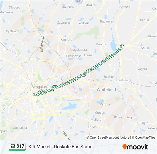 317 Route: Schedules, Stops & Maps - Hosakote Bus Stand (Updated)