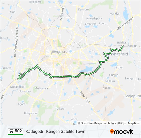 502 Route: Schedules, Stops & Maps - Kadugodi (Updated)