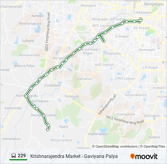 229 Route: Schedules, Stops & Maps - Gaviyana Palya (Updated)