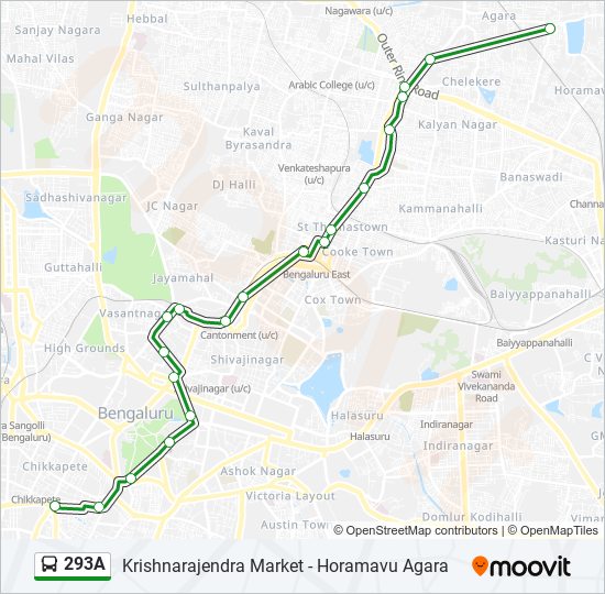 293a Route: Schedules, Stops & Maps - Horamavu Agara (Updated)