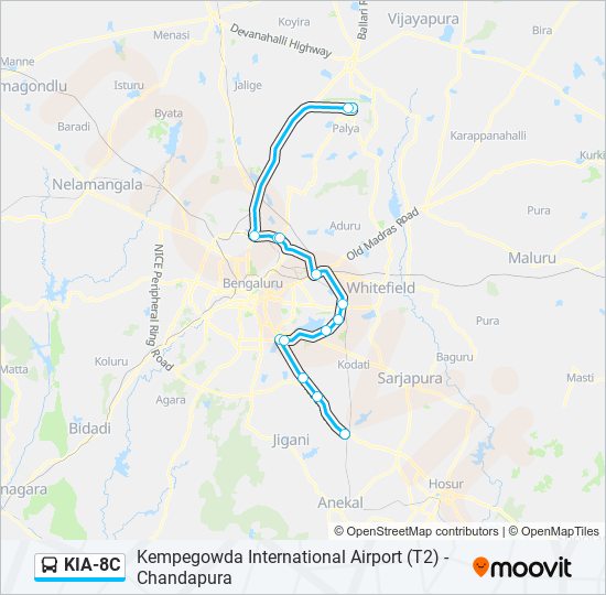 kia8c Route: Schedules, Stops & Maps - Chandapura (Updated)