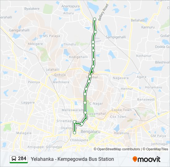 284 Route: Schedules, Stops & Maps - Kempegowda Bus Station (Updated)