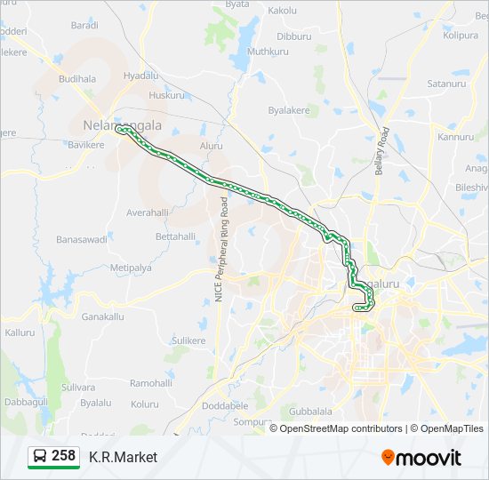 258 Route: Schedules, Stops & Maps - K.R.Market (Updated)