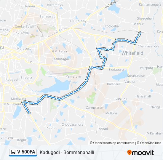 v500fa Route: Schedules, Stops & Maps - Bommanahalli (Updated)