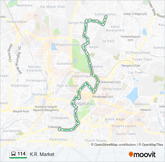 114 Route: Schedules, Stops & Maps - K.R. Market (Updated)