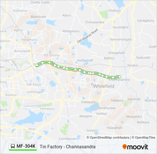 mf304k Route: Schedules, Stops & Maps - Channasandra (Updated)