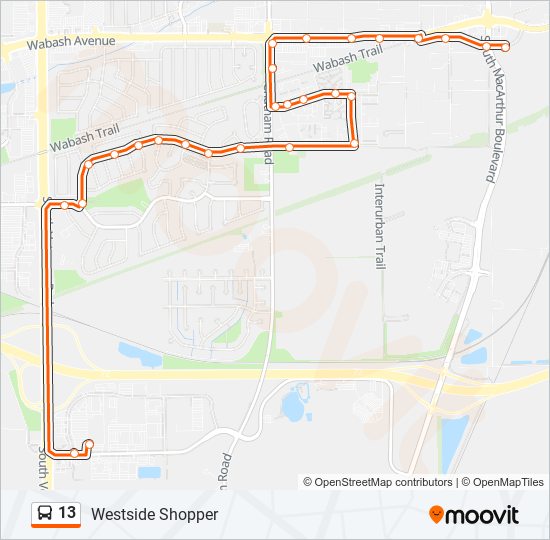 13 Route: Schedules, Stops & Maps - Junction Circle (Updated)