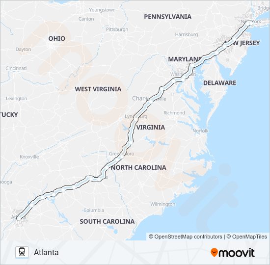 Ruta crescent: horarios, paradas y mapas - Atlanta (Actualizado)