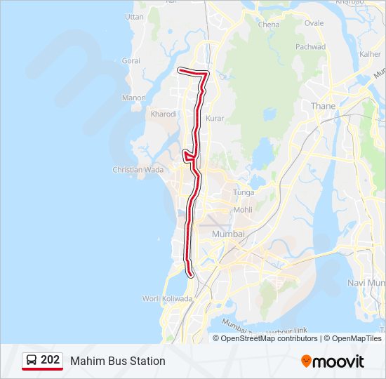 202 Route: Schedules, Stops & Maps - Mahim Bus Station (Updated)