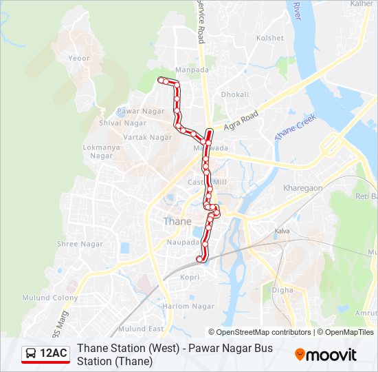 12ac Route: Schedules, Stops & Maps - Thane Station (West) (Updated)