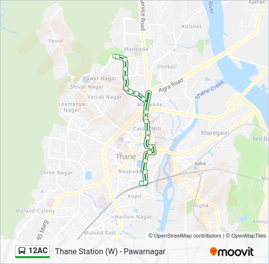 12AC Route: Schedules, Stops & Maps - Thane Station (W) (Updated)