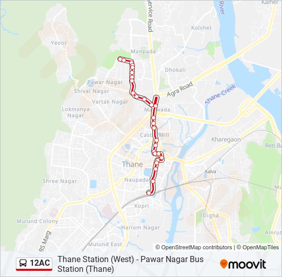 12ac Route: Schedules, Stops & Maps - Thane Station (West) (Updated)