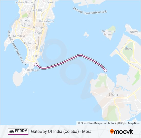 ferry Route: Schedules, Stops & Maps - Gateway Of India (Colaba) (Updated)