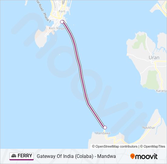 ferry Route: Schedules, Stops & Maps - Gateway Of India (Colaba) (Updated)