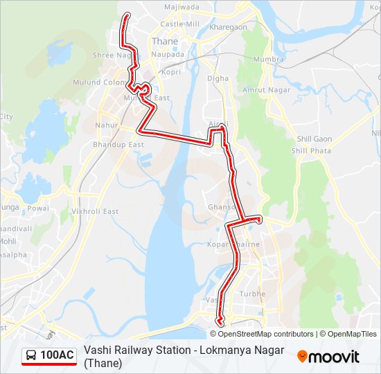 100ac Route: Schedules, Stops & Maps - Vashi Railway Station (Updated)