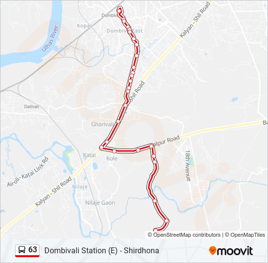 63 Route: Schedules, Stops & Maps - Dombivali Station (E) (Updated)