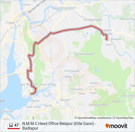 47 Route: Schedules, Stops & Maps - Badlapur (Updated)