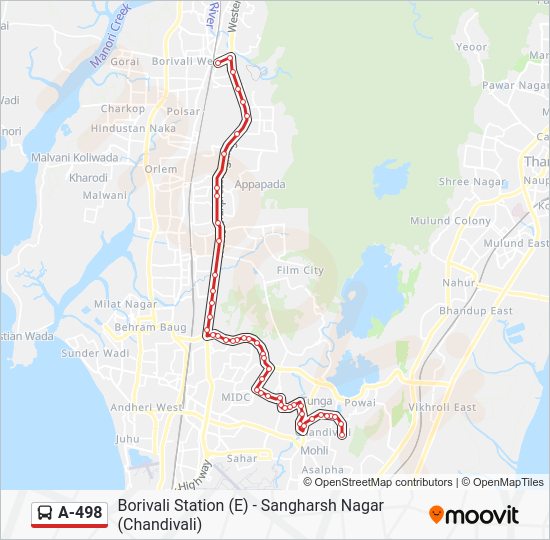A498 Route: Schedules, Stops & Maps - Borivali Station (E) (Updated)
