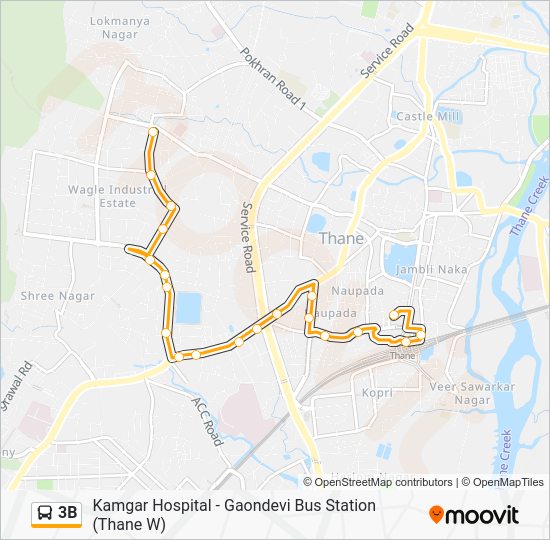 3b Route: Schedules, Stops & Maps - Kamgar Hospital (Updated)