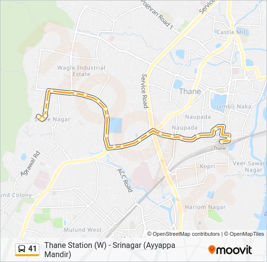 41 Route: Schedules, Stops & Maps - Thane Station (W) (Updated)