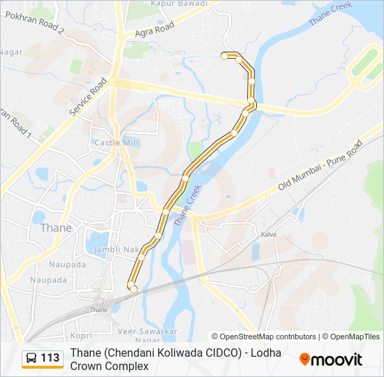 113 Route: Schedules, Stops & Maps - Lodha Crown Complex (Updated)