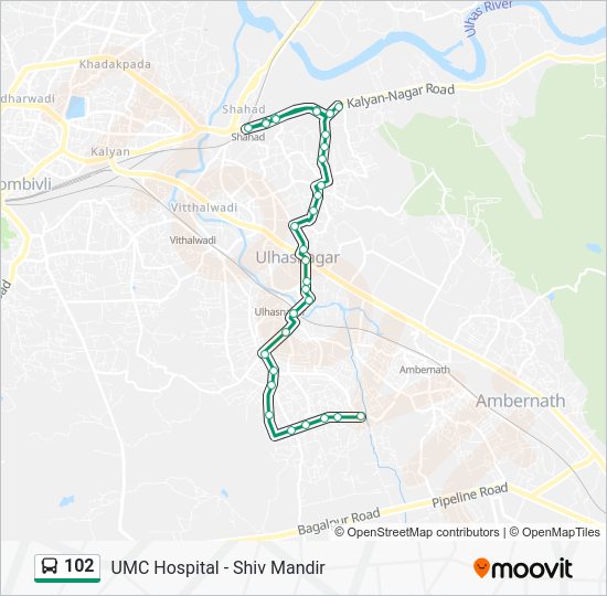 102 Route: Schedules, Stops & Maps - Shiv Mandir (Updated)