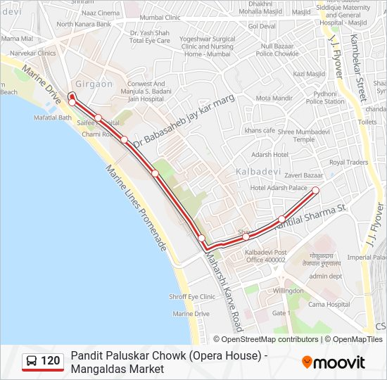 120 Route: Schedules, Stops & Maps - Mangaldas Market (Updated)