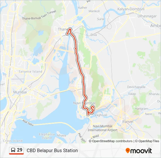 29 Route: Schedules, Stops & Maps - CBD Belapur Bus Station (Updated)