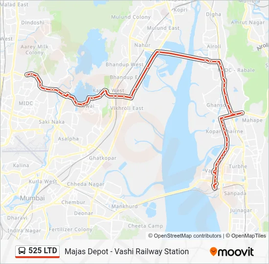525 LTD Route: Schedules, Stops & Maps - Vashi Railway Station (Updated)