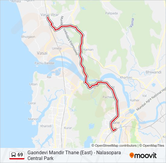 69 Route: Schedules, Stops & Maps - Nalasopara Central Park (Updated)