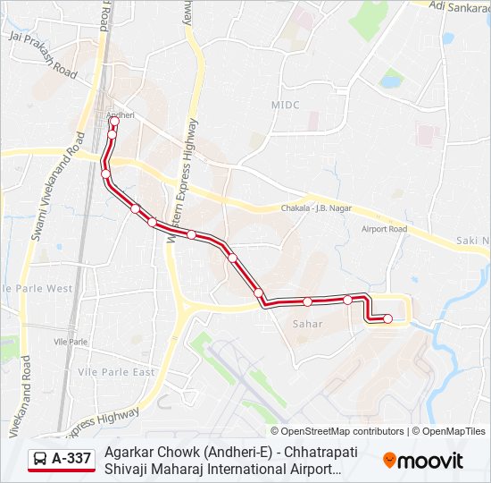 a337 Route: Schedules, Stops & Maps - Agarkar Chowk (Andheri-E) (Updated)