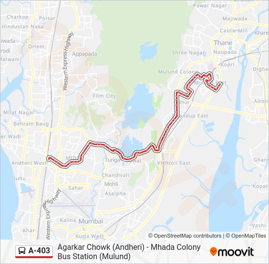 A403 Route: Schedules, Stops & Maps - Mhada Colony Bus Station (Mulund ...