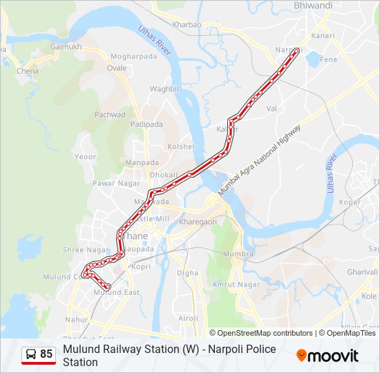 85 Route: Schedules, Stops & Maps - Mulund Railway Station (W) (Updated)