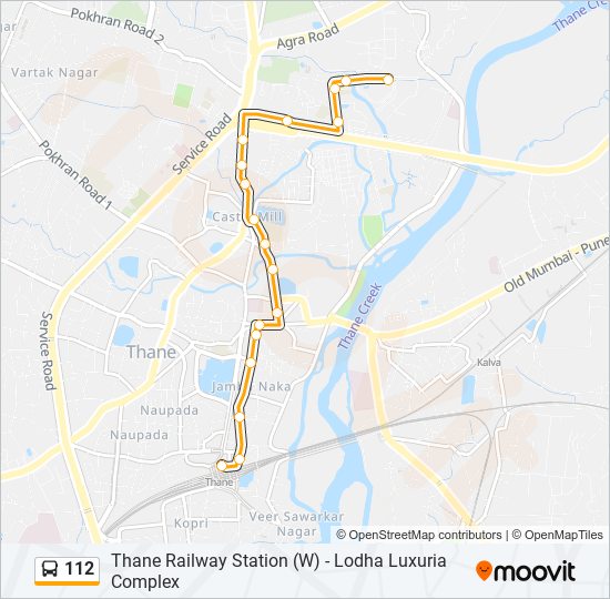 112 Route: Schedules, Stops & Maps - Thane Railway Station (W) (Updated)