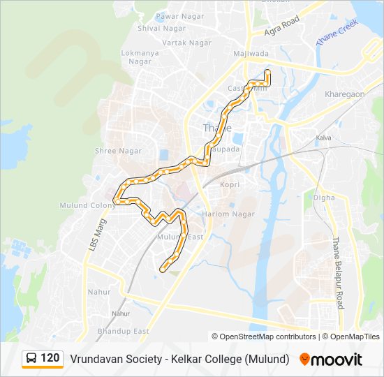 120 Route: Schedules, Stops & Maps - Kelkar College (Mulund) (Updated)