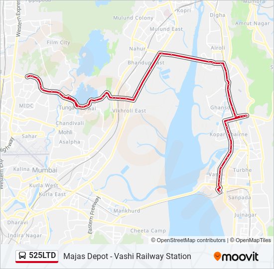525ltd Route: Schedules, Stops & Maps - Vashi Railway Station (Updated)