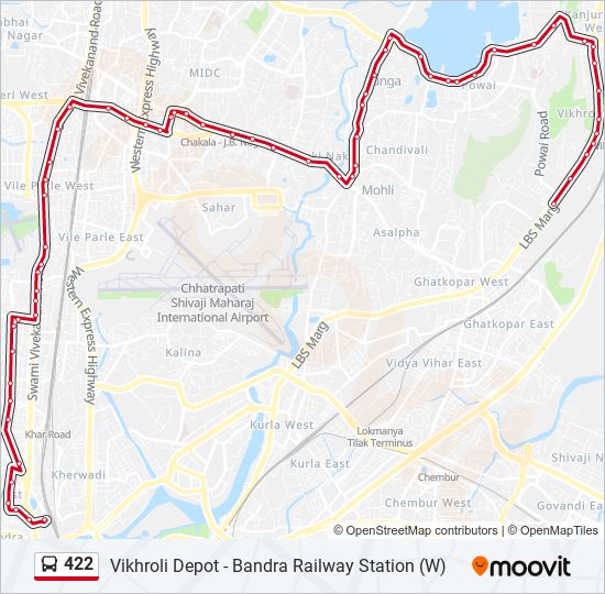 422 Route: Schedules, Stops & Maps - Bandra Railway Station (W) (Updated)