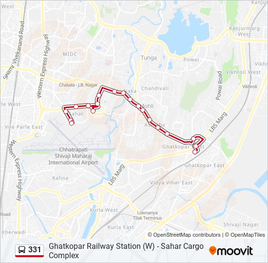 331 Route: Schedules, Stops & Maps - Ghatkopar Railway Station (W ...