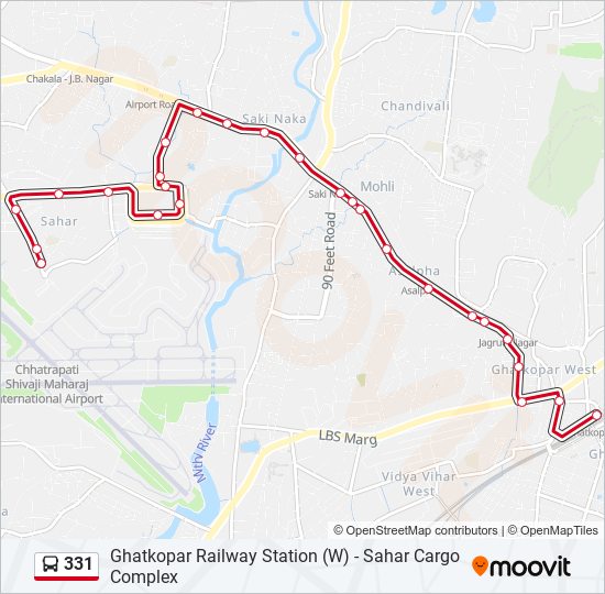 331 Route: Schedules, Stops & Maps - Sahar Cargo Complex (Updated)