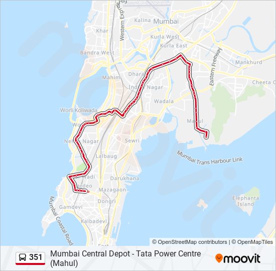 351 Route: Schedules, Stops & Maps - Mumbai Central Depot (Updated)