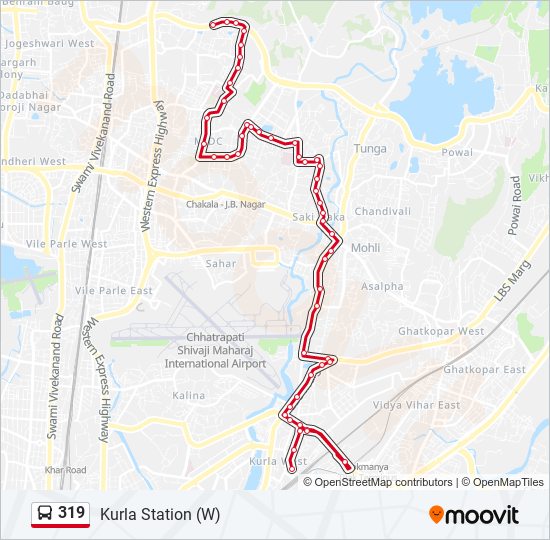 319 Route: Schedules, Stops & Maps - Kurla Station (W) (Updated)